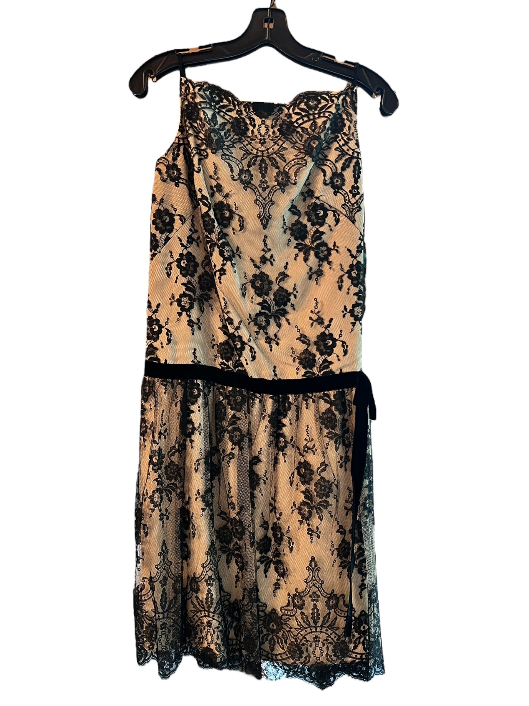 Vintage Black Lace Drop Waist Party Dress / Cocktail Dress - Mr. Mort ...